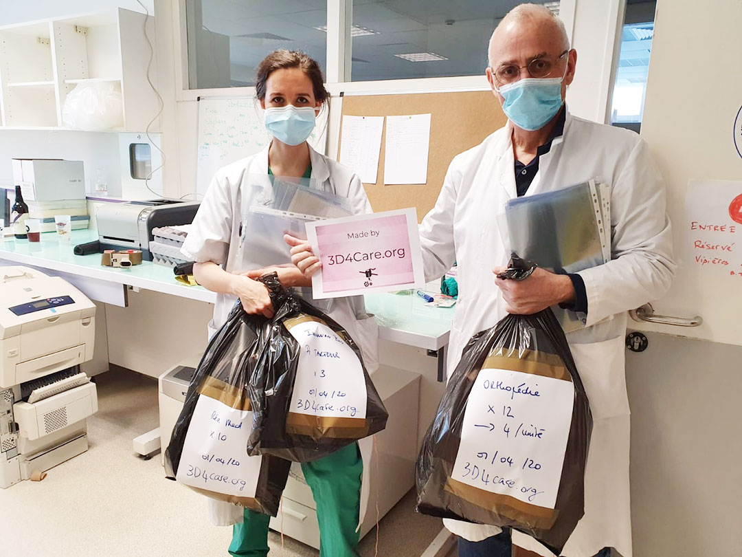 Produire des visières dans l’urgence : une aventure au Parcc - Inserm pro